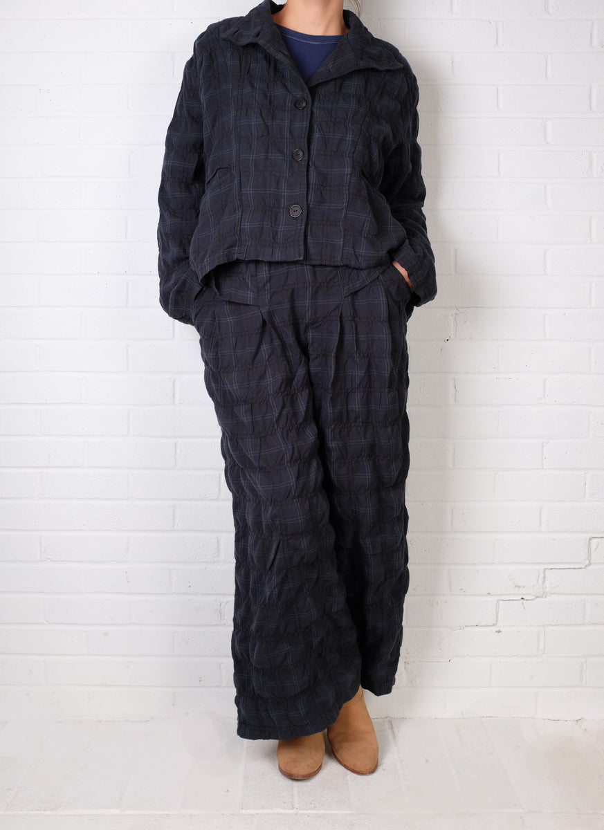Dress To Kill Blue Plaid Flannel Tab Pocket Pleated Pant – Zelda Nashville